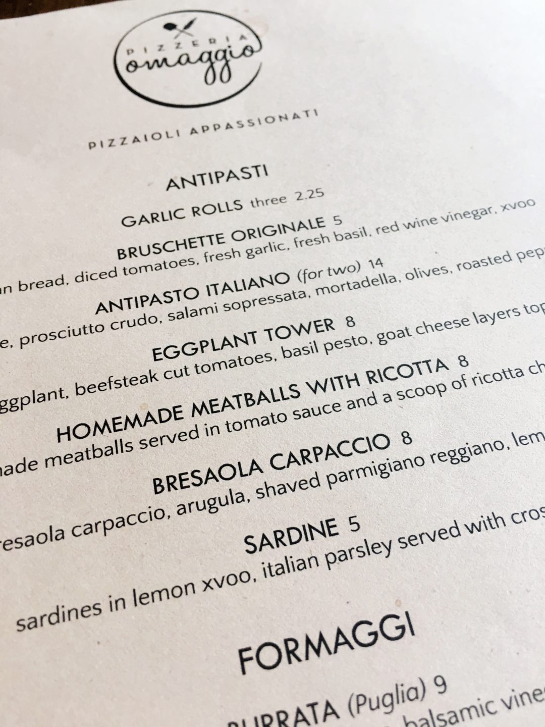 Pizzeria Omaggio | Midtown – The Avid Pen